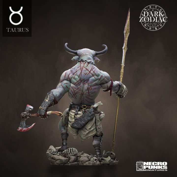3D Printable BUNDLE #22 - TAURUS - 32mm 75mm and 1/10 statue by ...