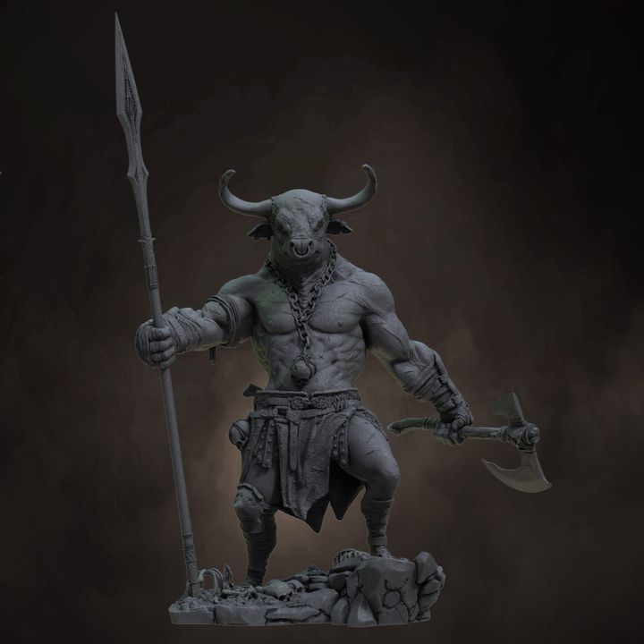 3D Printable BUNDLE #22 - TAURUS - 32mm 75mm and 1/10 statue by ...