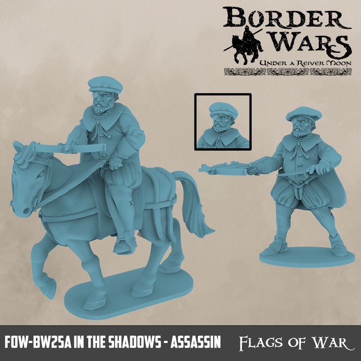 3D Printable Border Wars In the Shadows - Assassin by Iain McDonald