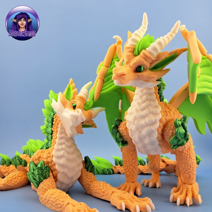 3D Printable Knox Dragon - Articulated Dragon by MysticSaige