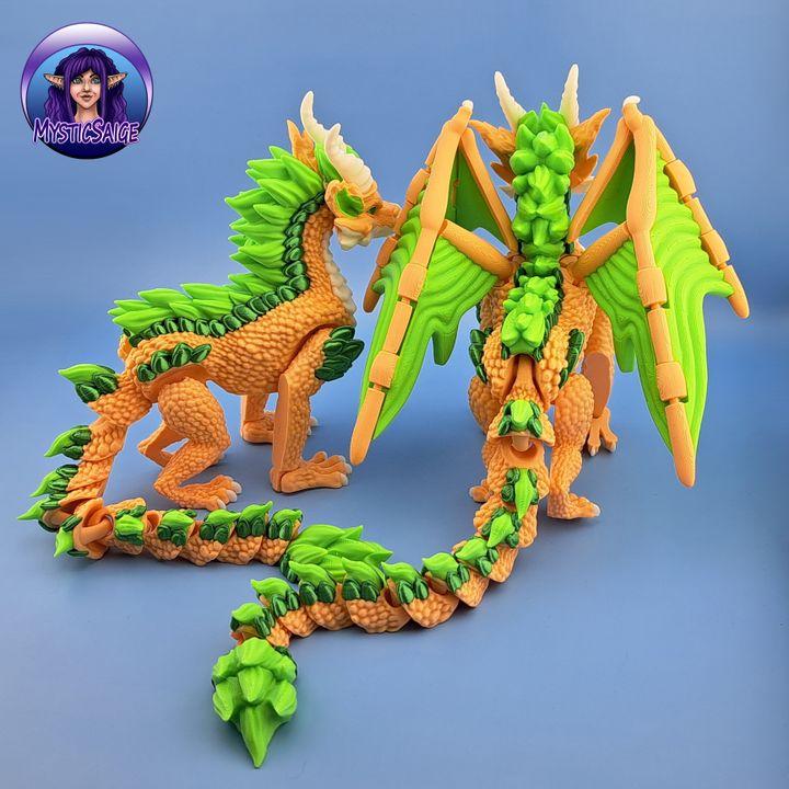3D Printable Knox Dragon - Articulated Dragon by MysticSaige