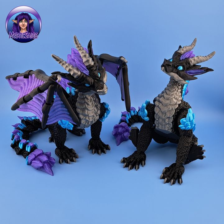 3D Printable Knox Dragon - Articulated Dragon by MysticSaige