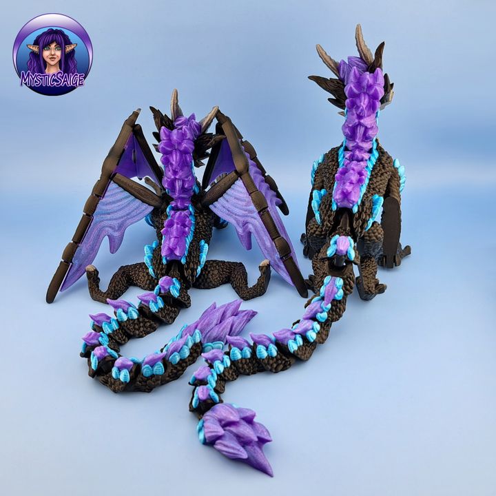 3D Printable Knox Dragon - Articulated Dragon by MysticSaige