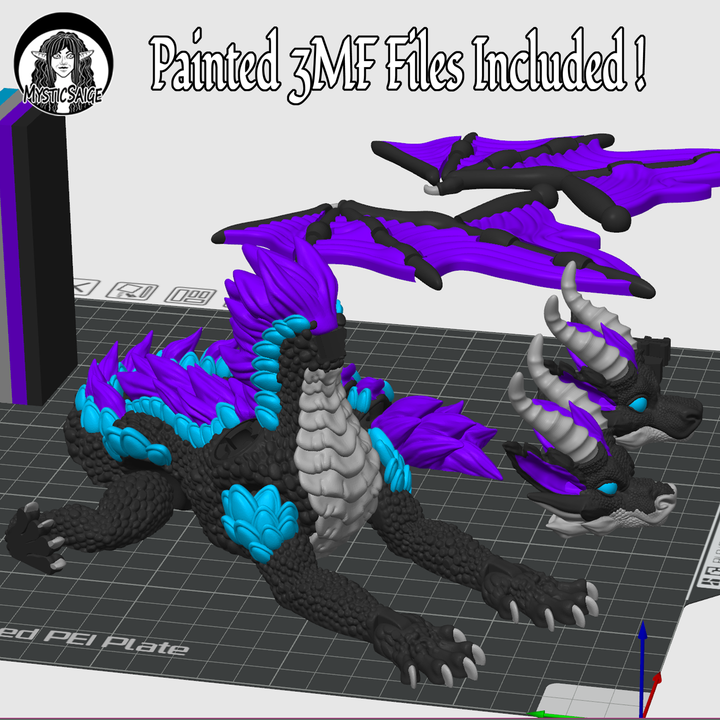 3D Printable Knox Dragon - Articulated Dragon by MysticSaige