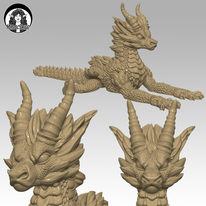 3D Printable Knox Dragon - Articulated Dragon by MysticSaige