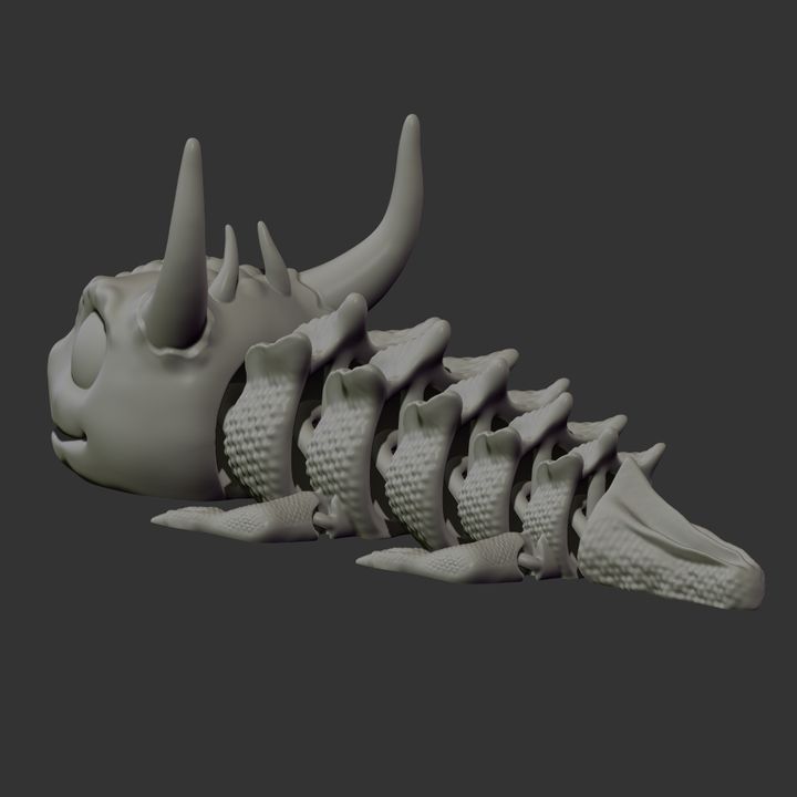 3D Printable Articulated Little Dragon by Ghazi diab