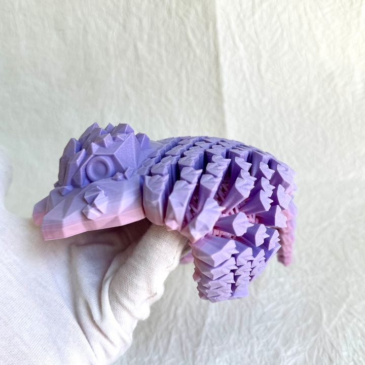 3D Printable Flexi Cute Crystal Manta Ray by ArtiVIVO