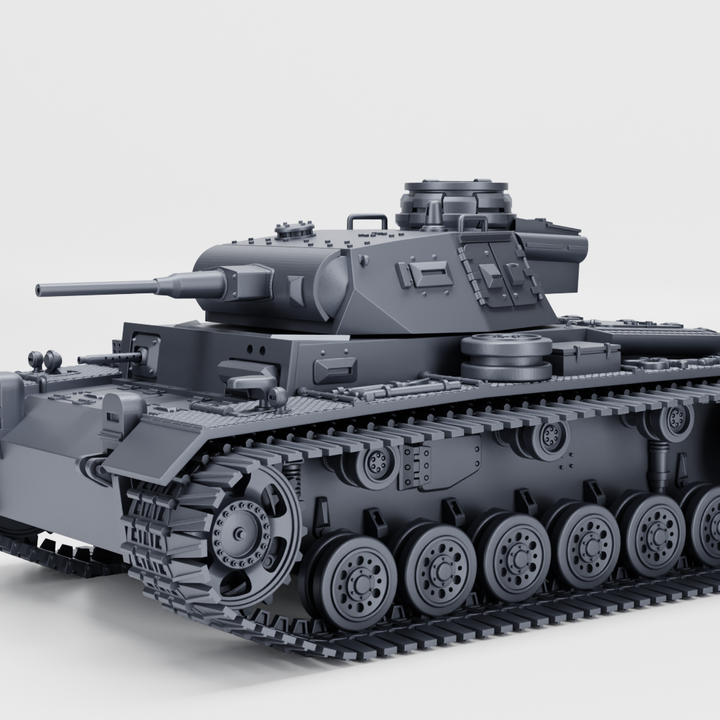 3D Printable Panzer III Ausf.G + 3 Tankmen (standard+winter edition ...