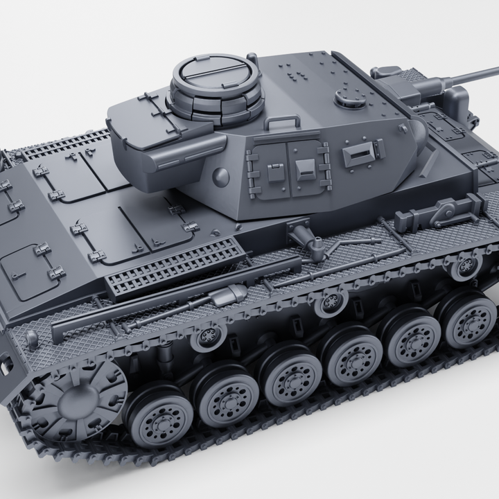 3D Printable Panzer III Ausf.G + 3 Tankmen (standard+winter edition ...