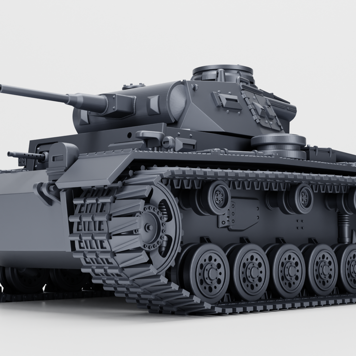 3D Printable Panzer III Ausf.G + 3 Tankmen (standard+winter edition ...
