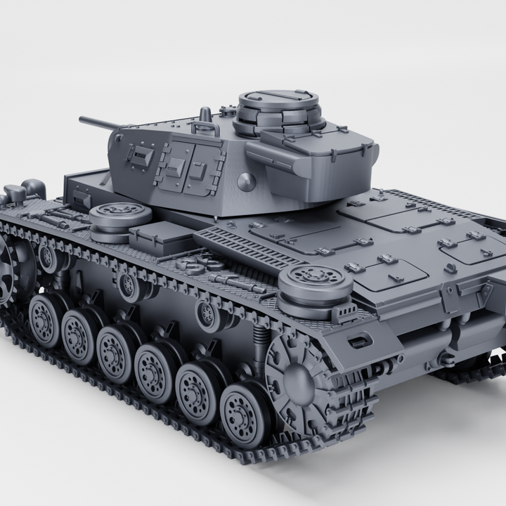 3D Printable Panzer III Ausf.G + 3 Tankmen (standard+winter edition ...