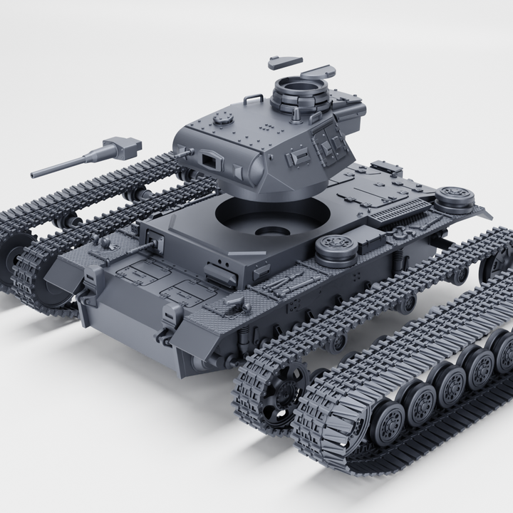 3D Printable Panzer III Ausf.G + 3 Tankmen (standard+winter edition ...