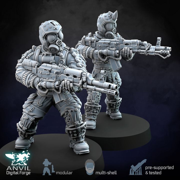 3D Printable Post Apocalypse Mercenaries - Modular Infantry for ...