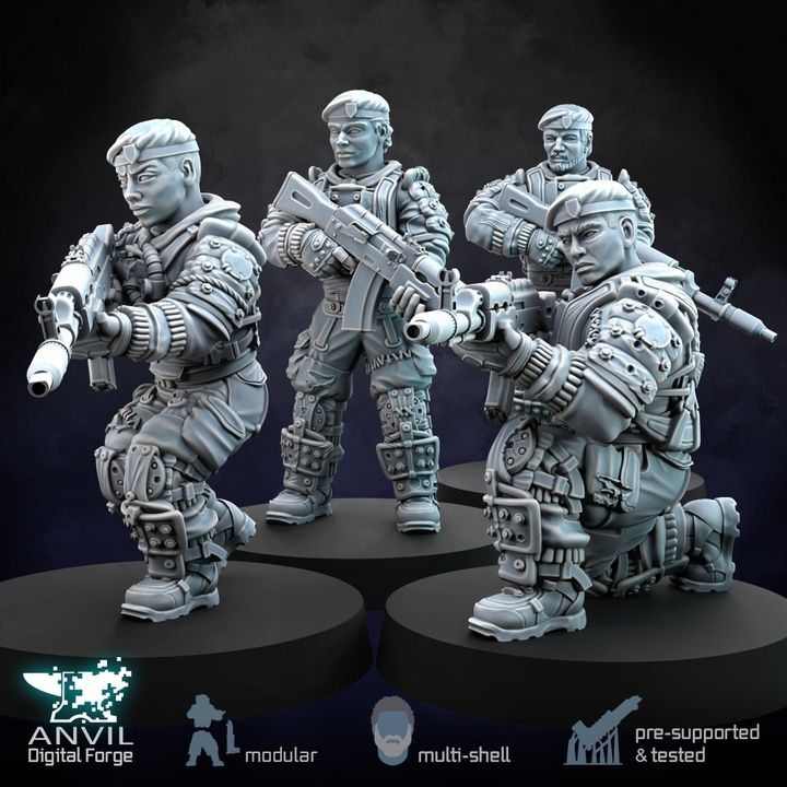 3D Printable Post Apocalypse Mercenaries - Modular Infantry for ...