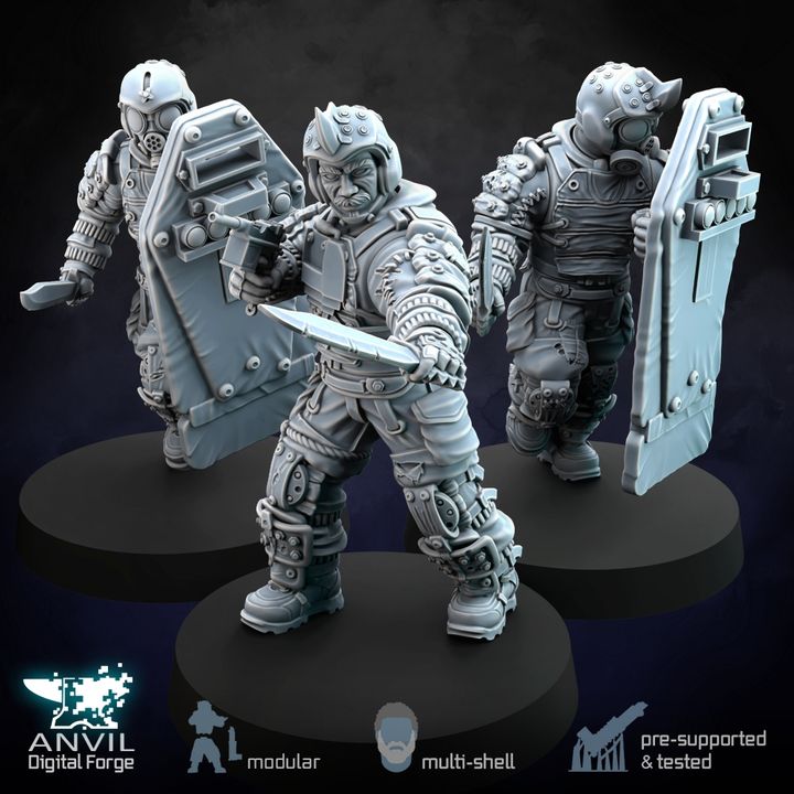 3D Printable Post Apocalypse Mercenaries - Modular Infantry for ...