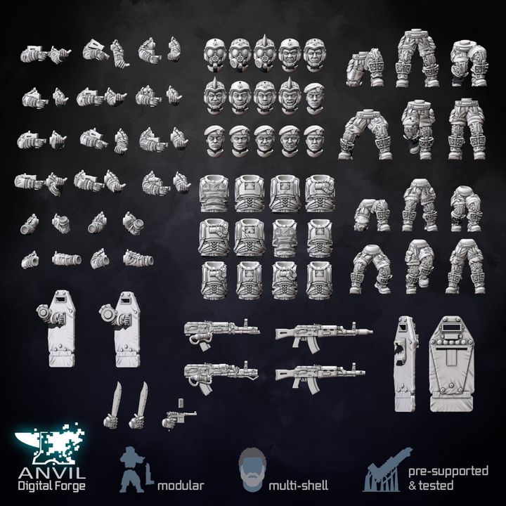 3D Printable Post Apocalypse Mercenaries - Modular Infantry for ...