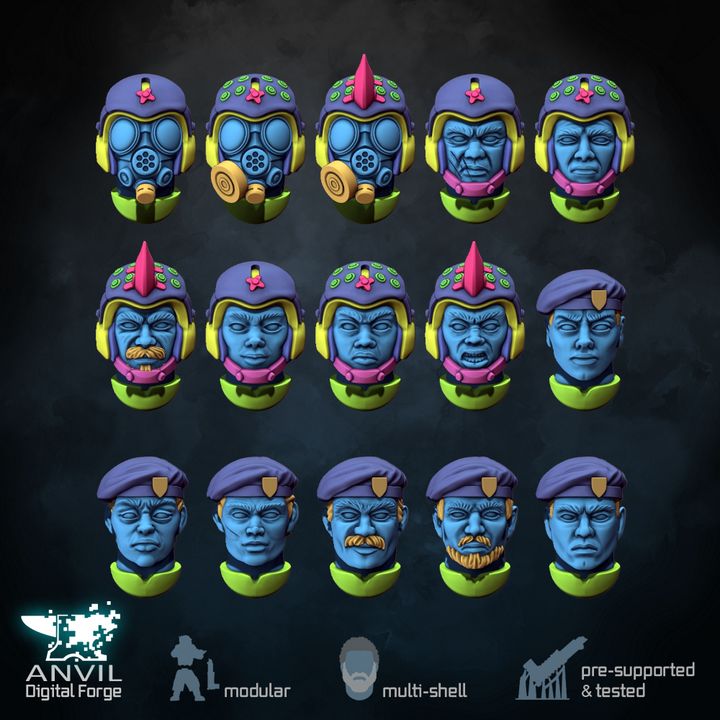 3D Printable Post Apocalypse Mercenaries - Modular Infantry for ...