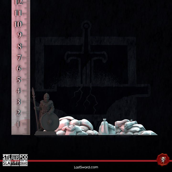 3D Printable Anglo-Saxon Barn Sacks by LastSword Miniatures