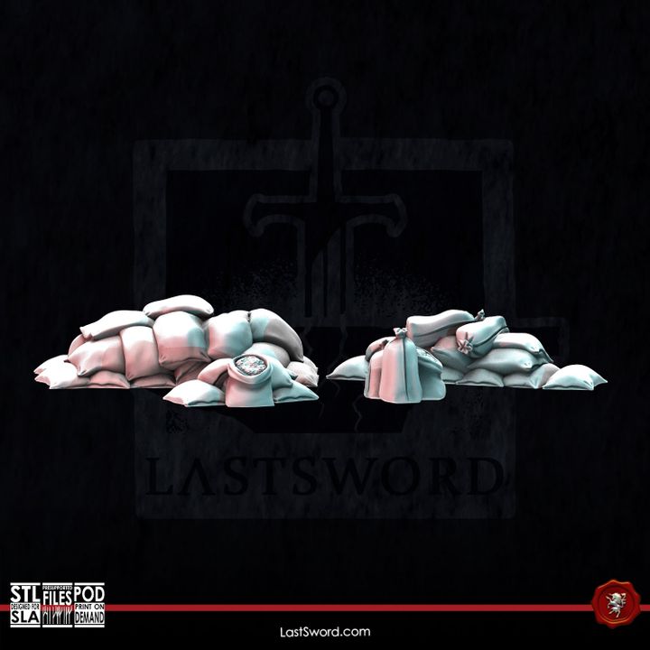 3D Printable Anglo-Saxon Barn Sacks by LastSword Miniatures