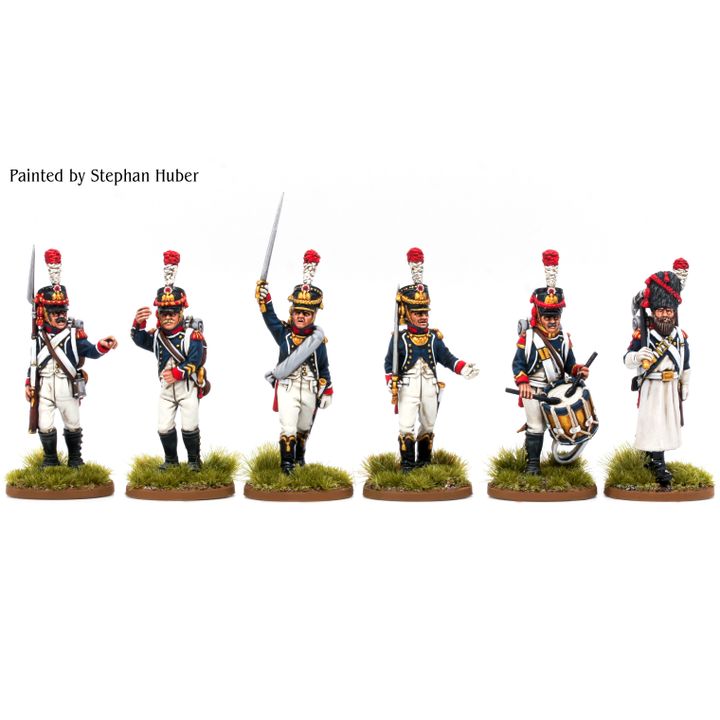3D Printable Napoleonic French Young Guard Command by Piano Wargames