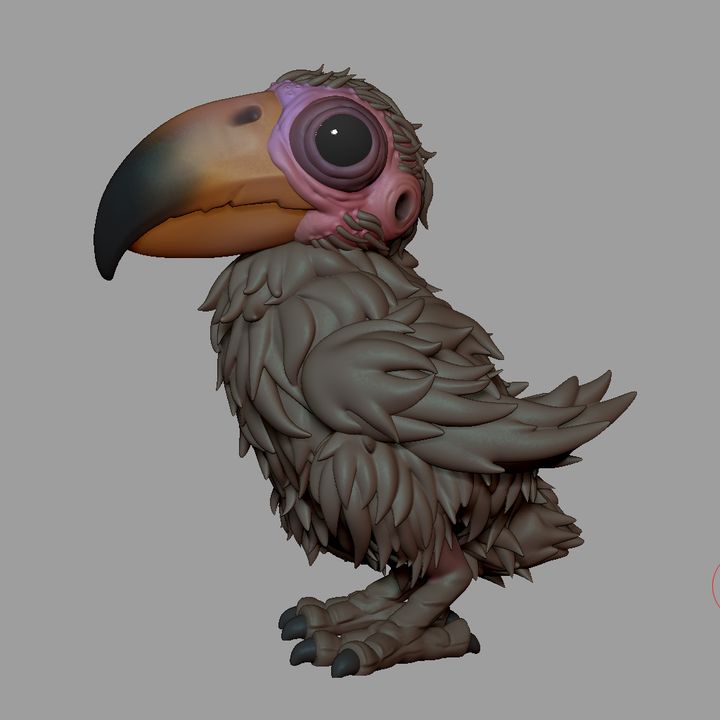 3D Printable The Hairy Bird by Built Bird