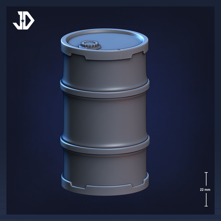 3D Printable Barrel 11 PACK by JD miniatures