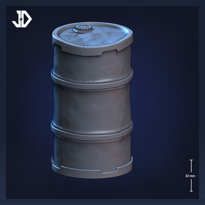 3D Printable Barrel 11 PACK by JD miniatures