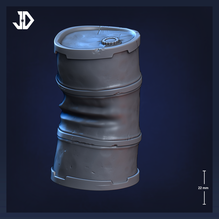 3D Printable Barrel 11 PACK by JD miniatures