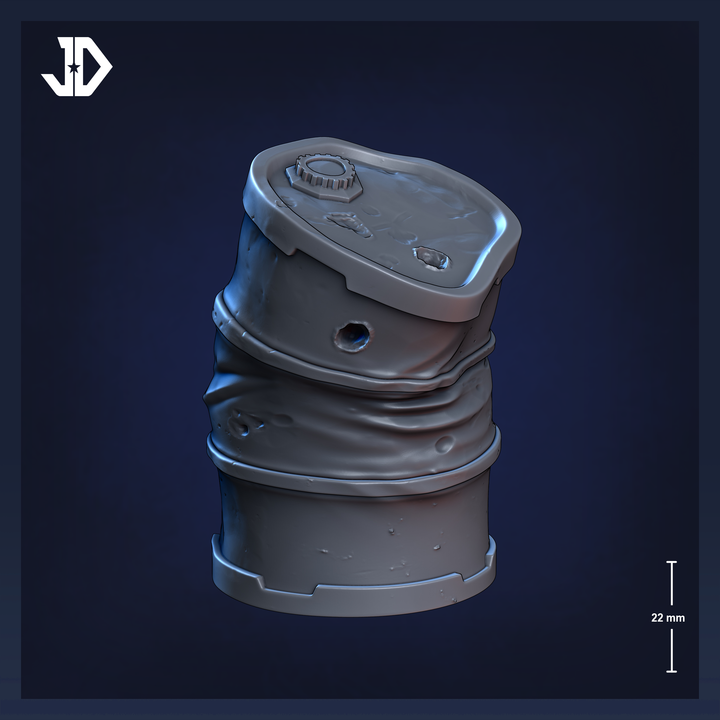 3D Printable Barrel 11 PACK by JD miniatures