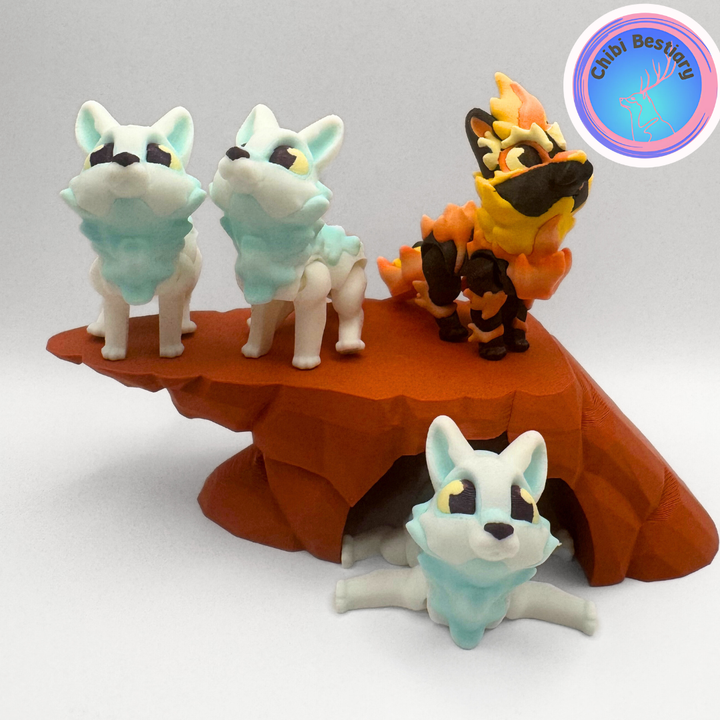 3D Printable Dire Wolf Rock by ChibiBestiary