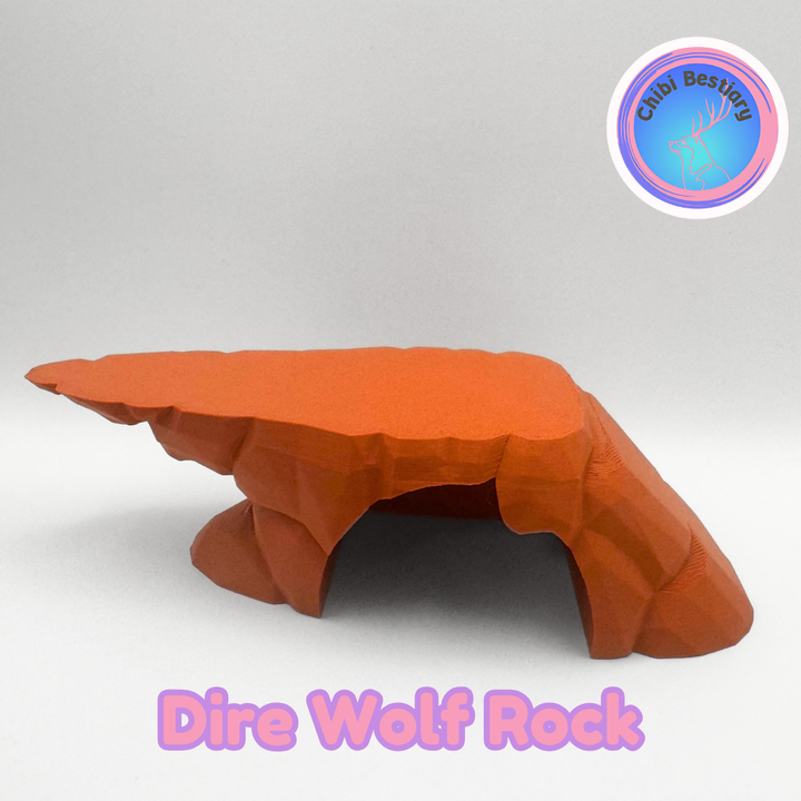 3D Printable Dire Wolf Rock by ChibiBestiary