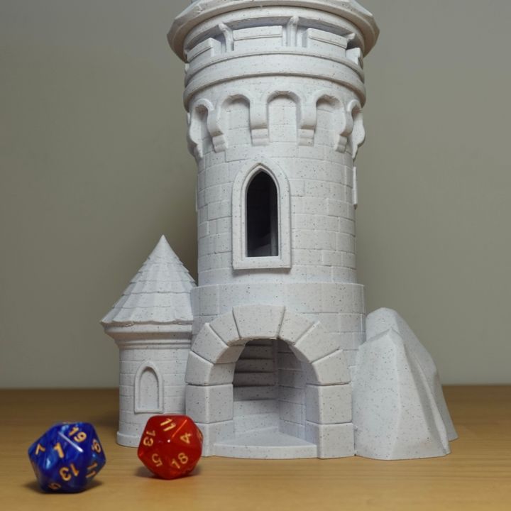3D Printable Dice Tower Mystic Castle by MysticMesh3D