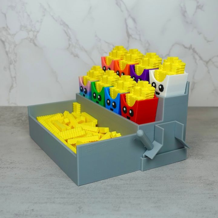 3D Printable Clicky Fries Display Set by MysticMesh3D
