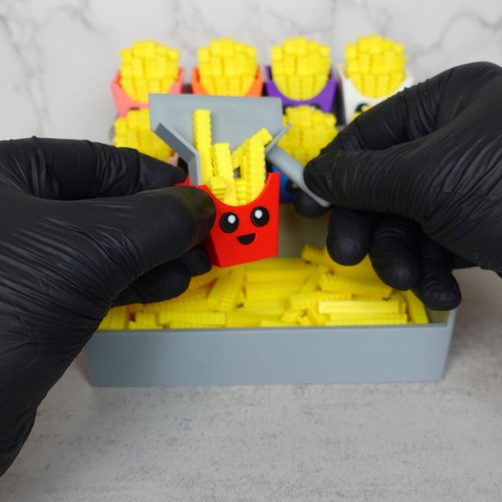3D Printable Clicky Fries Display Set by MysticMesh3D