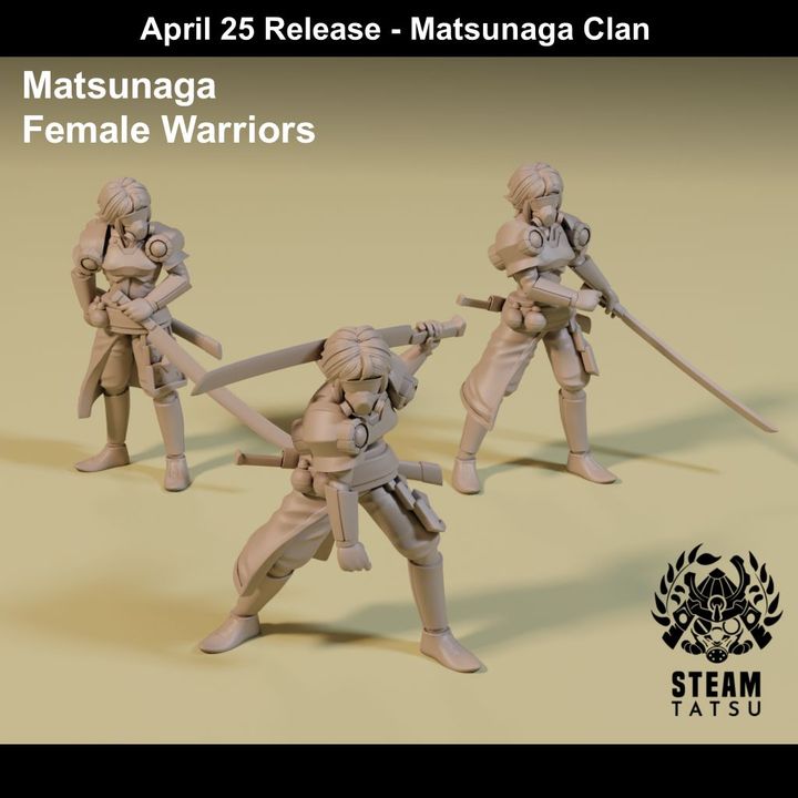 3D Printable April 25 Release - Matsunaga Clan by Steam Tatsu