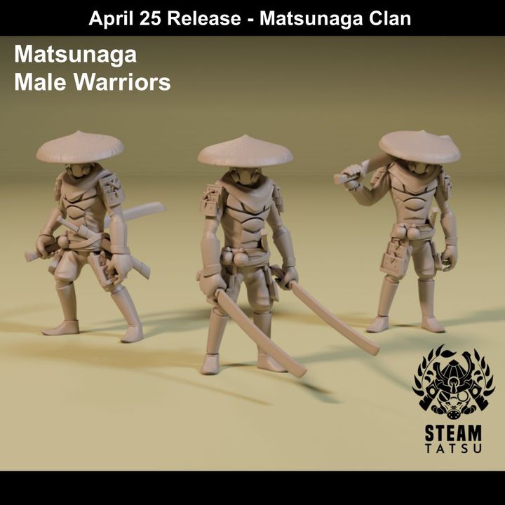 3D Printable April 25 Release - Matsunaga Clan by Steam Tatsu