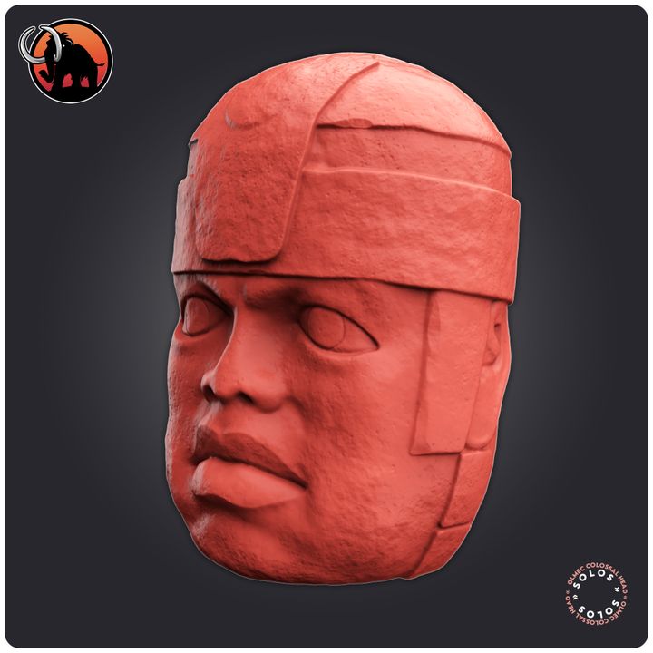 3D Printable Olmec Colossal Head by Plastic Age