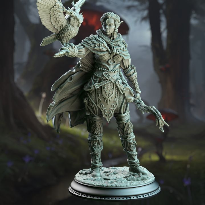 3D Printable Elf Feywalker Ranger - Jesmira the Jaded by DM Stash