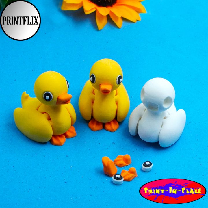 3D Printable CUTE FLEXI TINY DUCK by Printflix