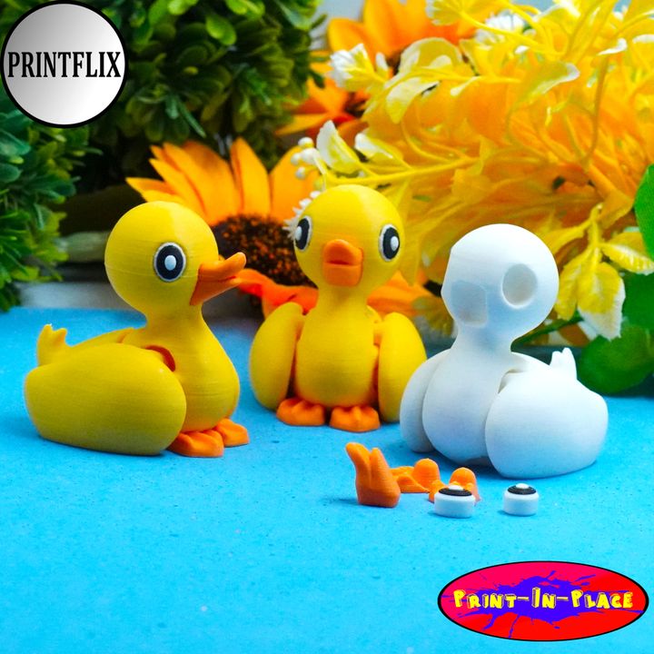 3D Printable CUTE FLEXI TINY DUCK by Printflix