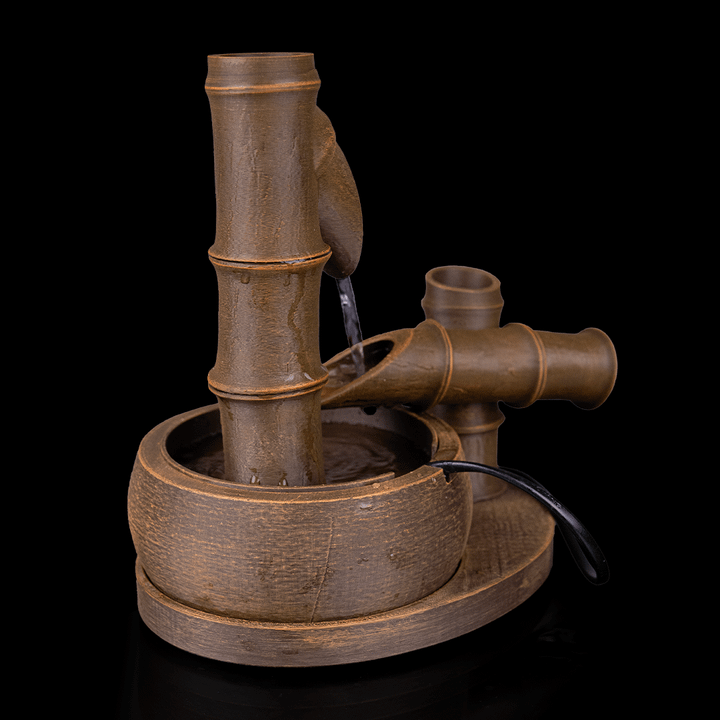 3D Printable Bamboo Flow Tabletop Fountain by Stlflix