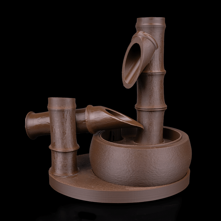 3D Printable Bamboo Flow Tabletop Fountain by Stlflix
