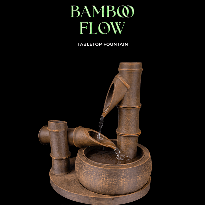 3D Printable Bamboo Flow Tabletop Fountain by Stlflix