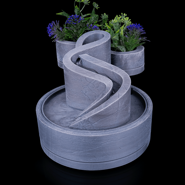 3D Printable Current Calm Tabletop Fountain & Planter by Stlflix