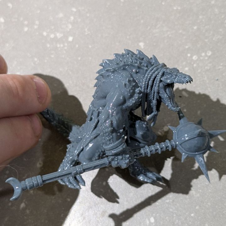 3D Print of Pack Lizardman Champion Dreadscale by Evilelmo2400