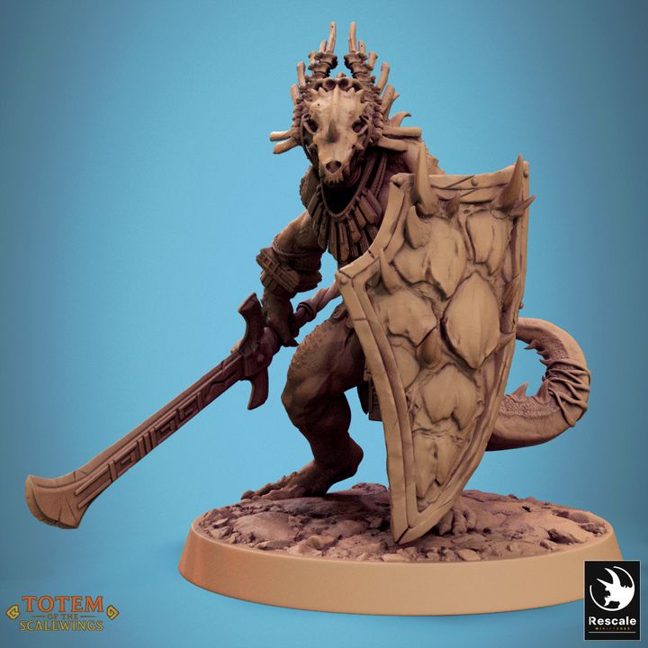 3D Printable Pack Lizardman Elite Warfang by Rescale Miniatures