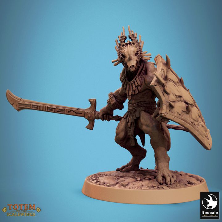 3D Printable Pack Lizardman Elite Warfang by Rescale Miniatures