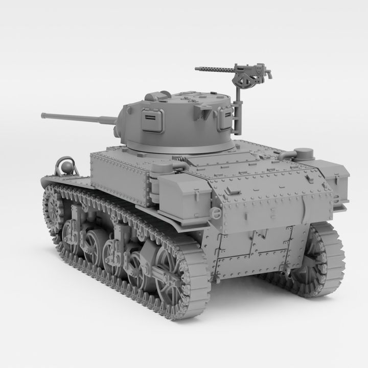 3D Printable M3A1 Stuart - 1/72 tank model - Supported by ScaleHQ