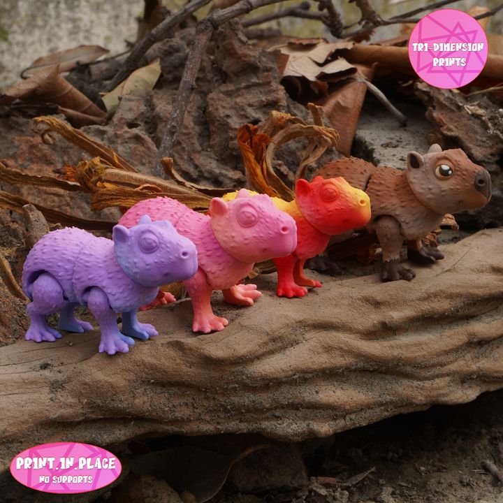 3D Printable Flexi Capybara by TriDimensionPrints