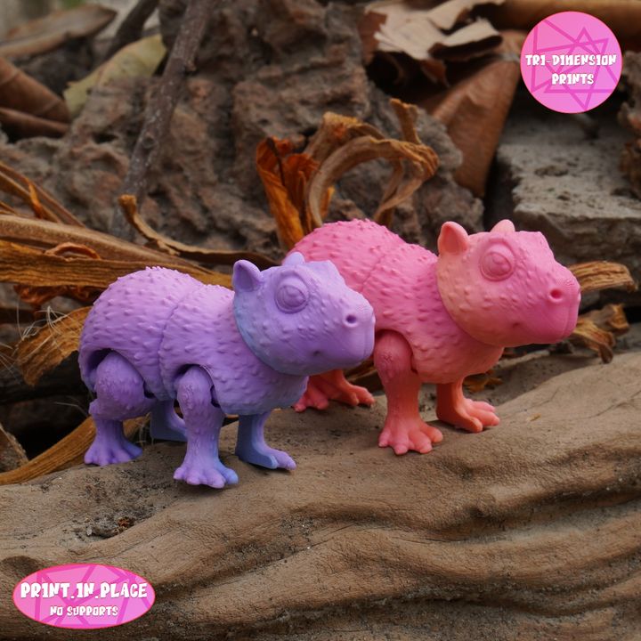3D Printable Flexi Capybara by TriDimensionPrints